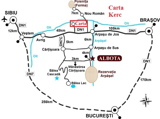 Harta turistica Carta cazare